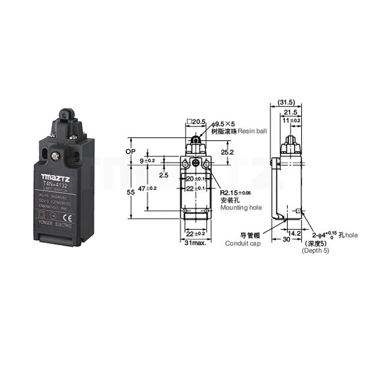 T4N-4132 Safety Limit Switch TMAZTZ Electric